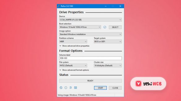 Use “Rufus” To Create Bootable Window 10 USB Legacy Biosl, UEFI