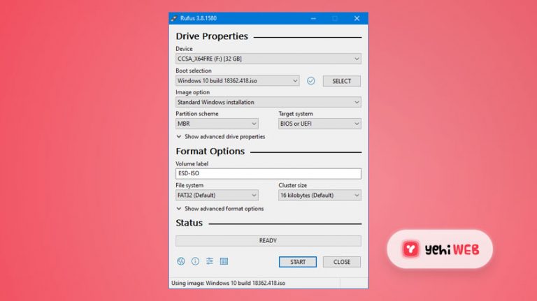Use “Rufus” To Create Bootable Window 10 USB Legacy Biosl, UEFI
