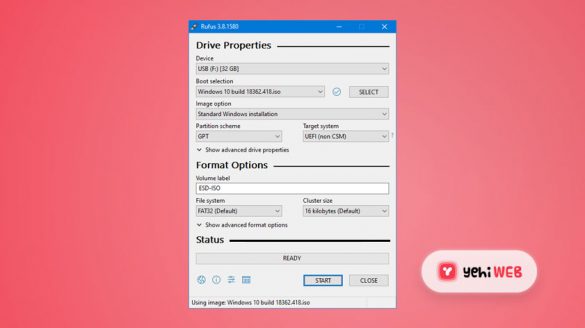 Use “Rufus” To Create Bootable Window 10 USB Legacy Biosl, UEFI