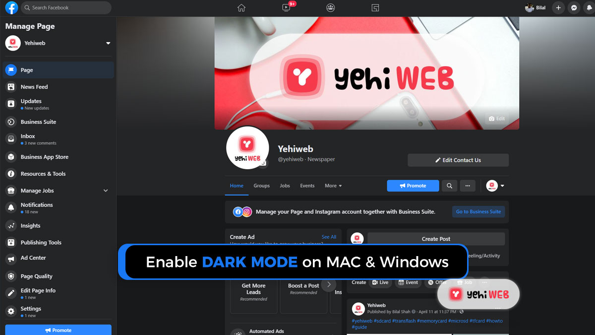 How To Enable Facebook Dark Mode On Android Iphone And Desktop Ultimate Guide Yehi Web