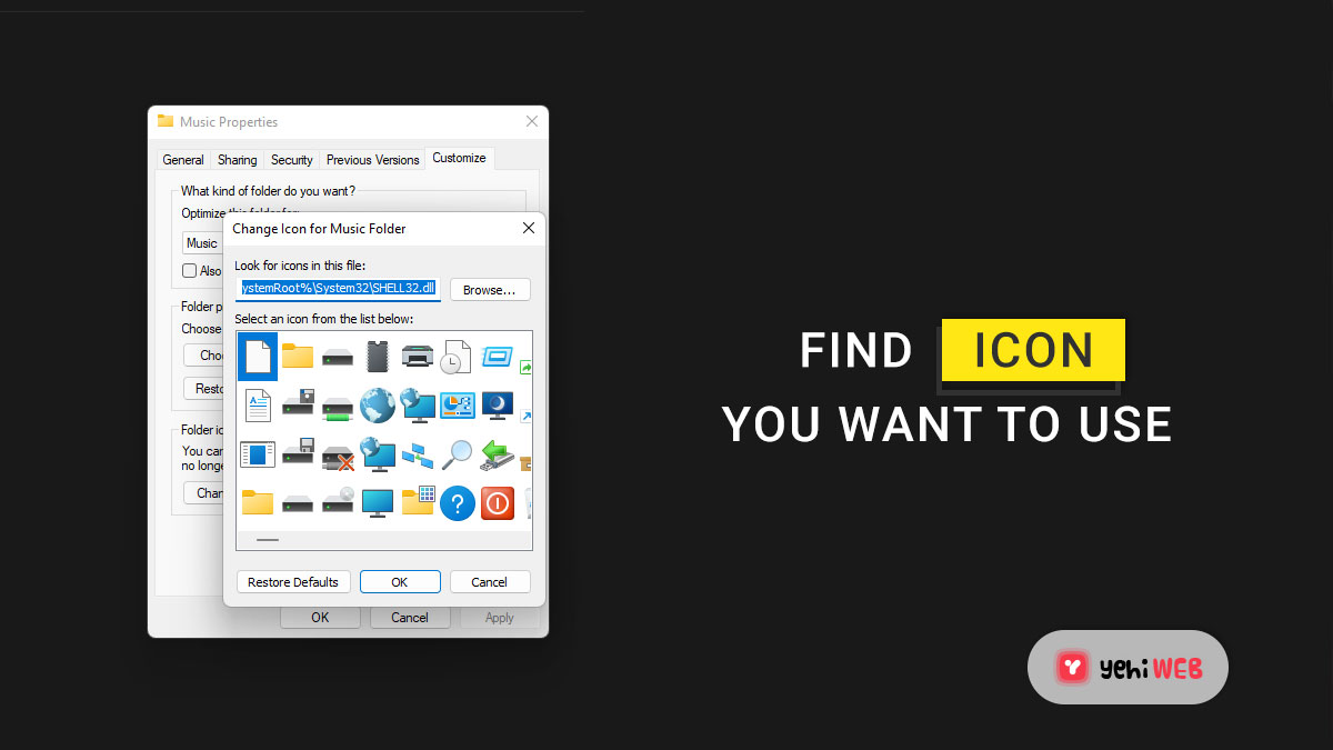 How To Change The Icons Of Folders In Windows 11 | Yehi Web