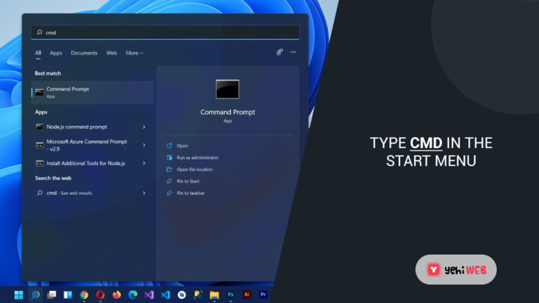 How To Open An Elevated Command Prompt In Windows 11/10 | Yehi Web